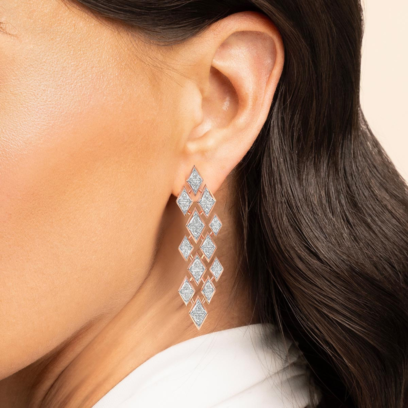Limitless Pinnacle Diamond Earrings | ANEKA