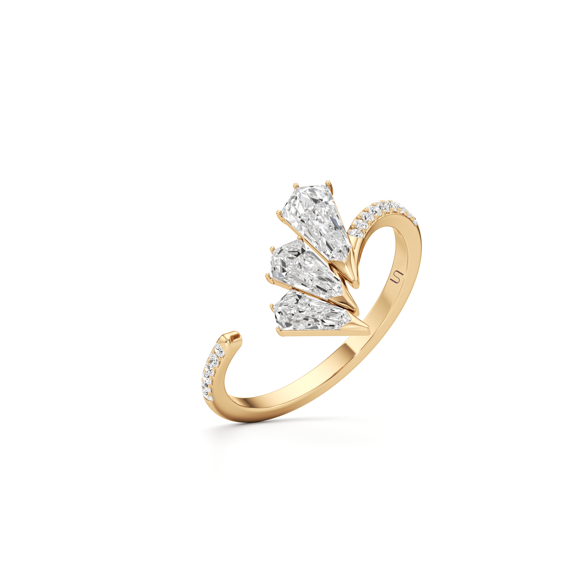 Phoenix Feather Pavé Ring | Unsaid